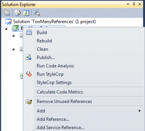 How to find and remove unused references in a C# project | WPF